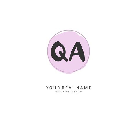 Q A Qa Initial Letter Handwriting And Signature Logo A Concept Handwriting Initial Logo With