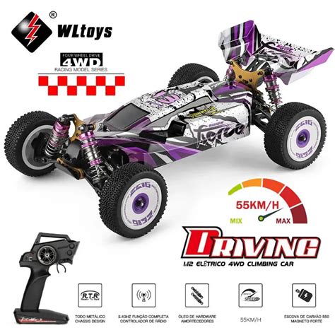 무선 Rc 카 Wltoys Wl 124019 112 4wd 원격 제어 레이싱 고속 오프로드 드리프트 충격 티몬