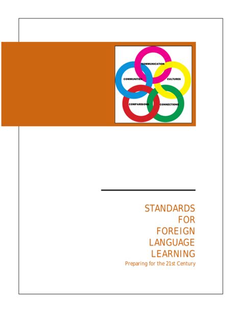 Standards For Foreign Language Learning