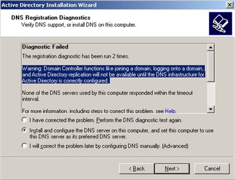 Warning Domain Controller Functions Like Joining A Domain Logging Onto A Domain And Active