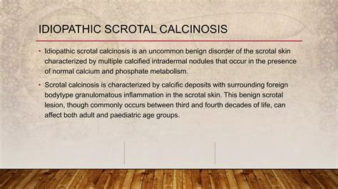 Idiopathic Scrotal Calcinosispptx