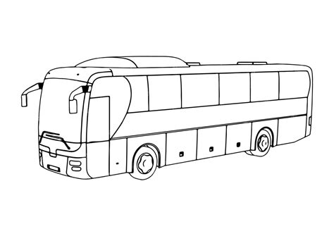 Premium Vector Bus Sketch On White Background Vector