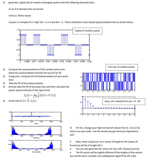 Generate A Signal X T Of Random Rectangular Chegg