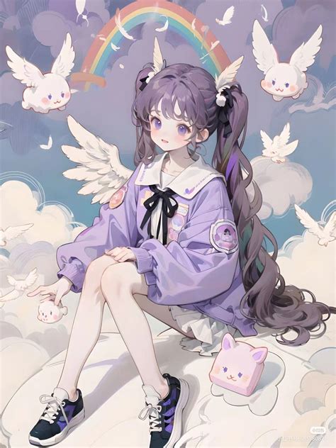 𝘢𝘯𝘪𝘮𝘦 𝘢𝘳𝘵 𝘤𝘶𝘵𝘦⃞ 🍂 Seni Korea Seni Kawaii Putri Anime