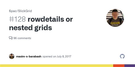 Rowdetails Or Nested Grids · Issue 128 · 6pacslickgrid · Github