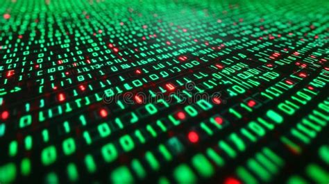 Decoding The Digital Realm A Captivating Image Of Binary Code In Action Dive Stock Illustration