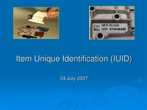 Ppt Item Unique Identification Iuid Powerpoint Presentation Free Download Id 5180712