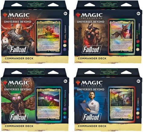 Magic The Gathering Fallout Commander Deck Set Of 4 Playe