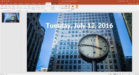PowerPoint Clock With Date Time Display PresentationPoint