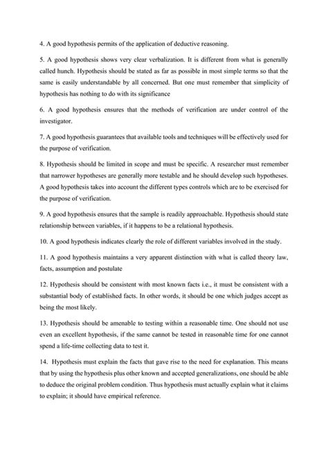 Fundamentals Of Research Hypothesis Types Pdf