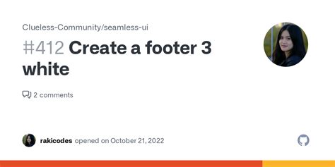 Create A Footer 3 White · Issue 412 · Clueless Communityseamless Ui · Github