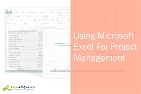 Using Microsoft Excel For Project Management Excel Help