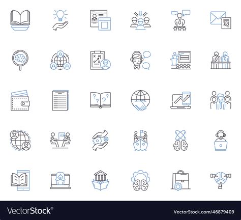 Commerce Instruction Line Icons Collection Vector Image