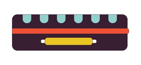 Briefcase Bag Lying Flat Line Color Isolated Vector Object Office Accessory Travel Diplomat