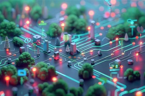 Premium Photo Iot Or Internet Of Things Concept Transferring Data Between Physical Objects On