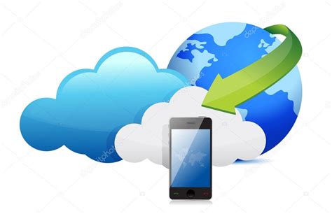 Phone Cloud Computing Moving Concept Stock Illustration By ©alexmillos 20141473