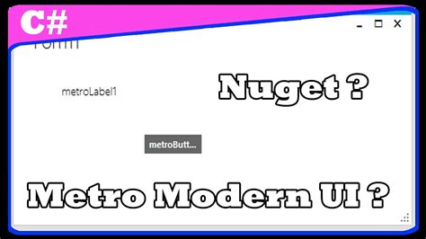 How To Use Metro Modern Ui Framework On Visual Studio 2015 Youtube