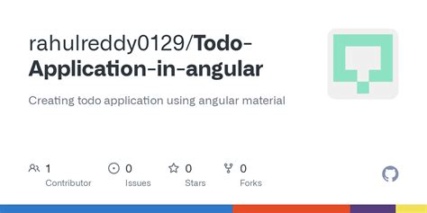 Github Rahulreddy0129todo Application In Angular Creating Todo Application Using Angular