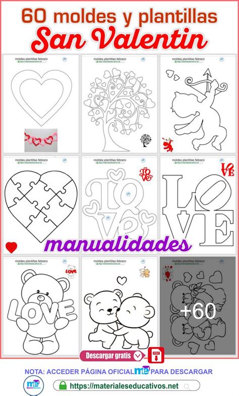 Moldes Y Plantillas Para San Valentin Manualidades 2023 Moldes San Valentin Para Imprimir