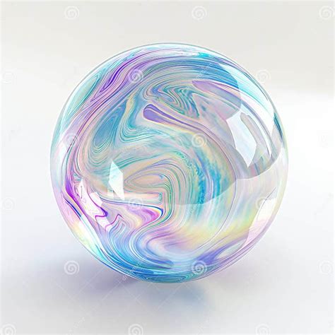 Abstract Iridescent Sphere On White Background Stock Image Image Of