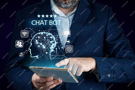Premium Photo Artificial Intelligence Ai Chat Bot Concept Businessman