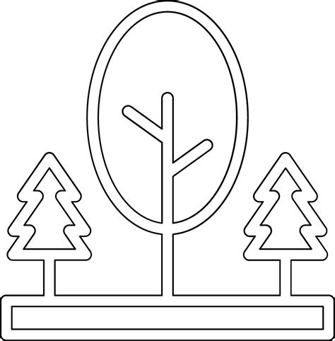 Tree Landscape Vector Icon 37298806 Vector Art At Vecteezy