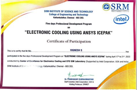 Vignesh S On Linkedin Successfully Completed Professional Development Program On Electronic
