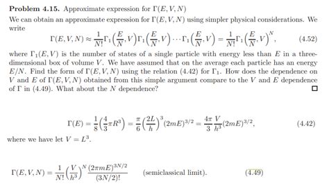 Solved Problem 4 15 Approximate Expression For Γ E V N We