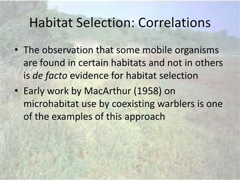 Ppt Habitat Selection Powerpoint Presentation Free Download Id6803606