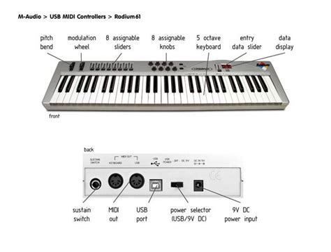 МИДИ КЛАВИАТУРА M Audio Radium 61 Usb купить в Москве и Санкт Петербурге выгодная цена