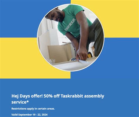 Ikea Canada Days Offer Save 50 Off Taskrabbit Assembly Service 15