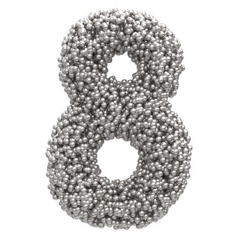 8 Number 3d Render 46552685 Png