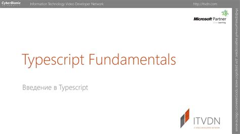 Введение в Typescript Информационный видеосервис для разработчиков программного обеспечения
