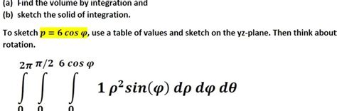 [answered] A Find The Volume By Integration And B Sketch The Solid Of