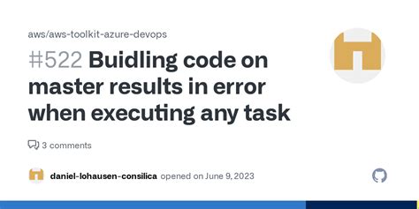 Buidling Code On Master Results In Error When Executing Any Task · Issue 522 · Awsaws Toolkit