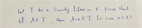Solved X Is A Topological Vector Space A Is A Set Belonge