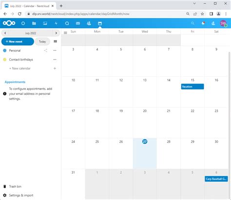 Ubuntu 22 04 Lts Nextcloud Use Calendar Server World