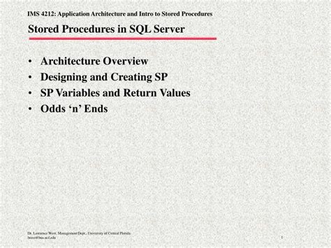 Ppt Stored Procedures In Sql Server Powerpoint Presentation Free