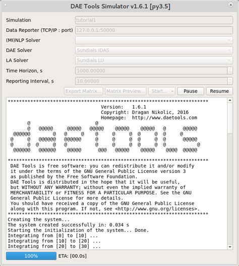 5 Getting Started With Dae Tools — Dae Tools 191 Documentation