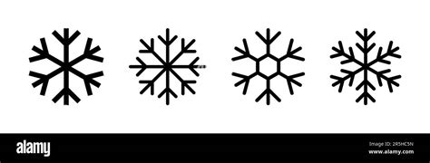 Snow Icon Set Snowflake Icon Vector Stock Vector Image And Art Alamy