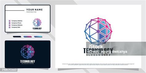 네트워크 기술 로고 디자인 그림 와 육각형 요소 와 명함 템플릿 0명에 대한 스톡 벡터 아트 및 기타 이미지 0명 Cpu 개념 Istock