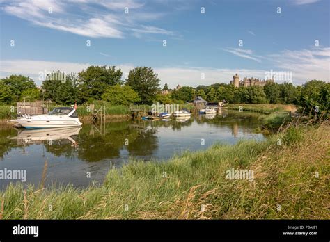 The River Arun With Arundel Castle Just Visible In The Middle