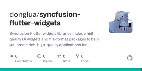 github donglua syncfusion flutter widgets syncfusion flutter widgets