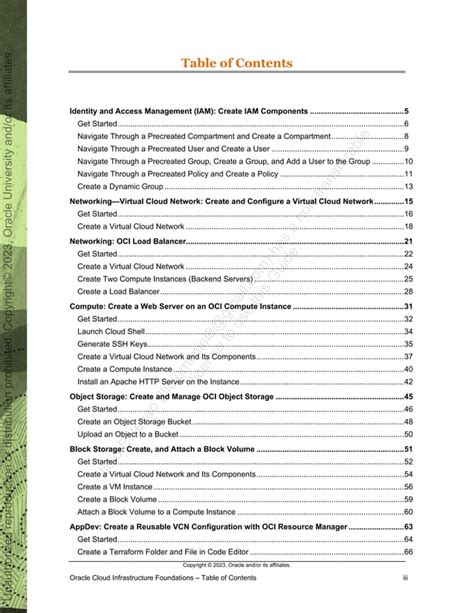 Oracle Cloud Infrastructure Foundations Associate Hand On Pdf