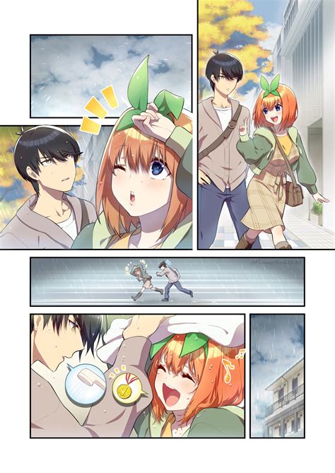 Nakano Yotsuba And Uesugi Fuutarou Go Toubun No Hanayome Drawn By Yu Flowerbird Danbooru