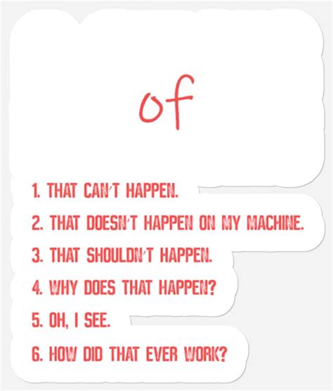 funny stages of debugging computer science sold by eric fernandez sku