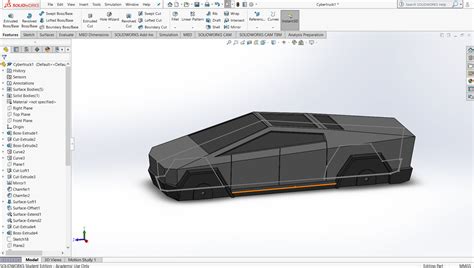 Help I Need To Make This Car Hollow R Solidworks