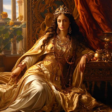 an image of queen dido of carthage in golden robes by empress101
