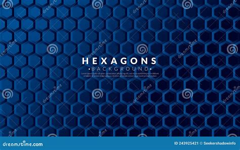 Abstract Blue Hexagon Pattern 3D Modern Honeycomb Background
