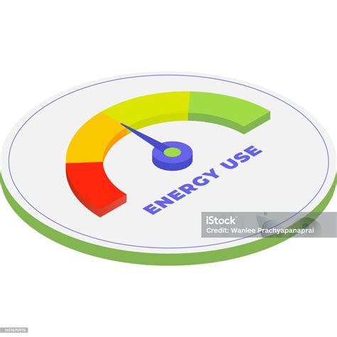에너지 사용 게이지 미터 3d 벡터 아이콘 연료 및 전력 생산에 대한 스톡 벡터 아트 및 기타 이미지 연료 및 전력 생산